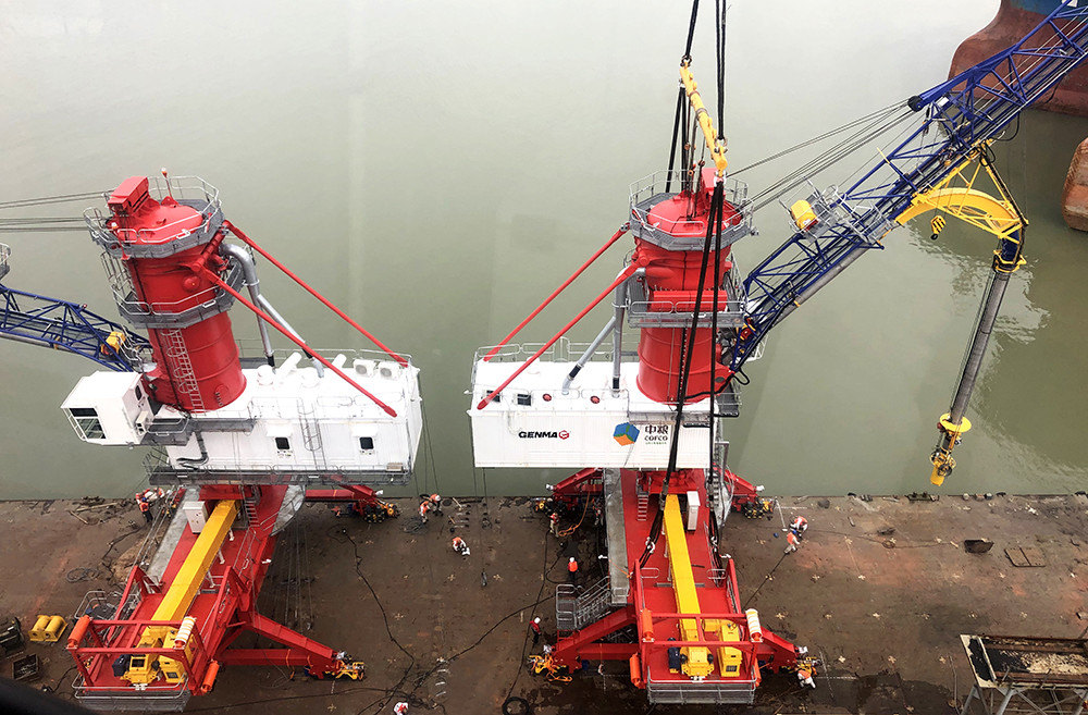 100-600ton Grab Ship Unloader for Bulk Cargo Handling